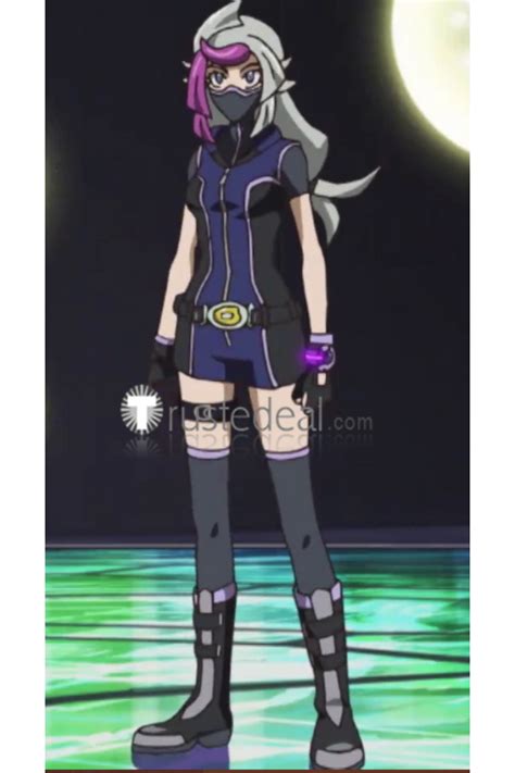 Yugioh Vrains Emma Bessho Ghostgirl Blue Black Cosplay Costume