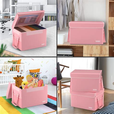 Buy Docsafe File Box Fireproof File Storage Organizer Box With Lid Collapsible Document Storage