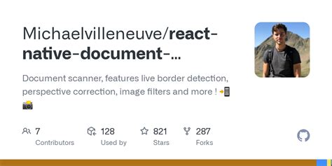 GitHub Michaelvilleneuve React Native Document Scanner Document