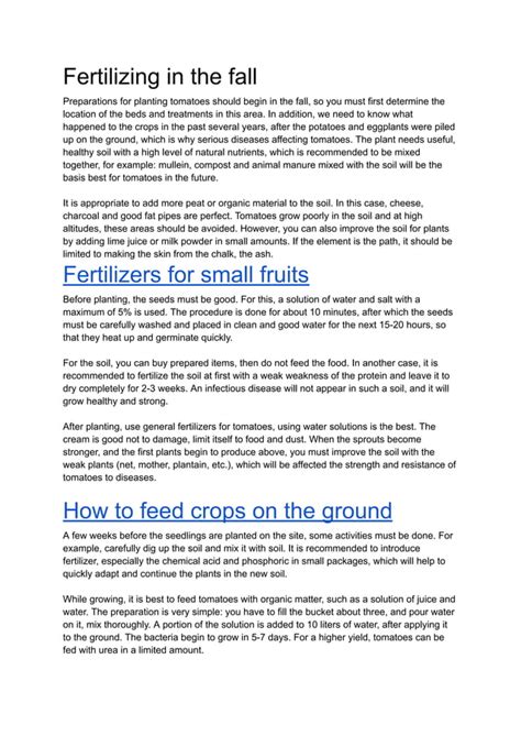 Ways To Feed Tomatoes Ways To Improve Production Pdf
