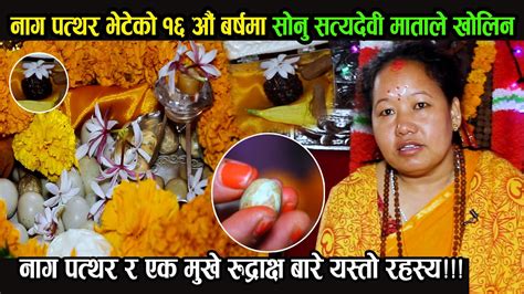 नाग पत्थर भेटेको १६ औं बर्षमा सोनु माताले खोलिन नाग पत्थर र एक मुखे