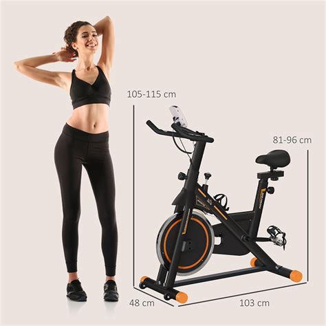 Homcom Orange Exercise Bike Wilko
