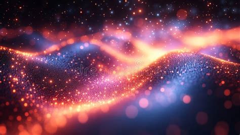 Visual Representation Of Encrypted Data Flowing As Vibrant Streams Of