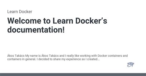 mohamed el eraki on linkedin welcome to learn docker s documentation