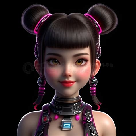 3d渲染ai数字艺术 3d卡通女孩简笔画可爱双马尾免扣png元素卡通3d渲染成年女性紫色服装站立微笑插画 Ai立体元素免费下载 Png格式 4096像素 编号71600696 千图网