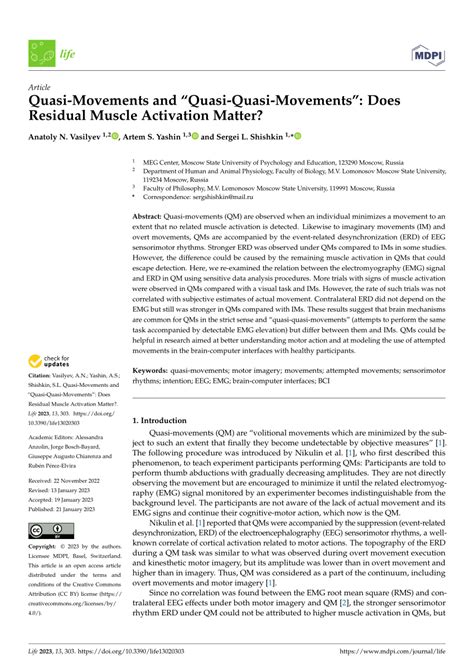Pdf Quasi Movements And “quasi Quasi Movements” Does Residual Muscle