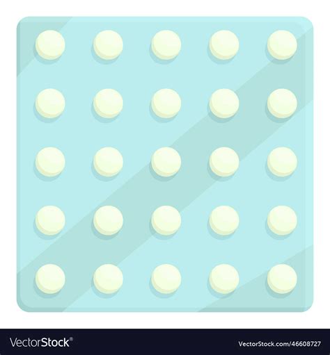 Birth Control Blister Icon Cartoon Woman Vector Image