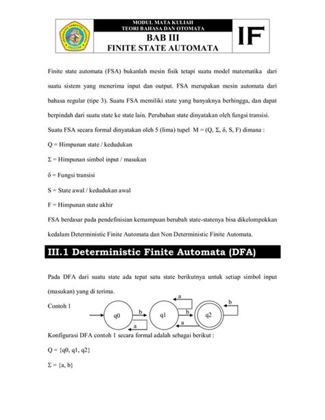 Finite State Automata Pdf