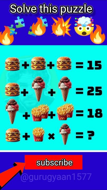 Solve This Puzzle 🧩maths Riddles Shorts Gurugyaan1577 Youtube