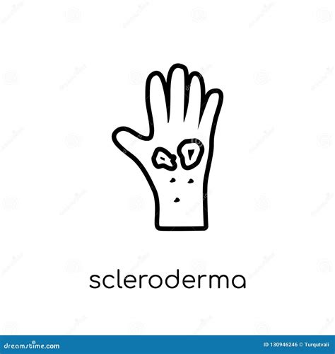 Scleroderma Icon Trendy Modern Flat Linear Vector Scleroderma I Stock Vector Illustration Of