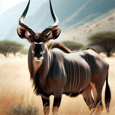 Majestic Pyrenean Ibex In Forest Meadow Stock Illustration