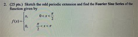 Solved 2 25 Pts Sketch The Odd Periodic Extension And