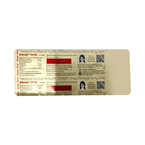 Buy Dilnip Tm 50 Tablet 10 S Online At Upto 25 Off Netmeds