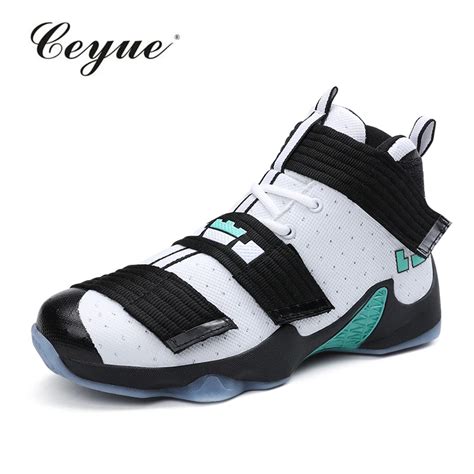 2017 Ceyue Men Basketball Shoes Sneakers Lebron James Shoes High Top