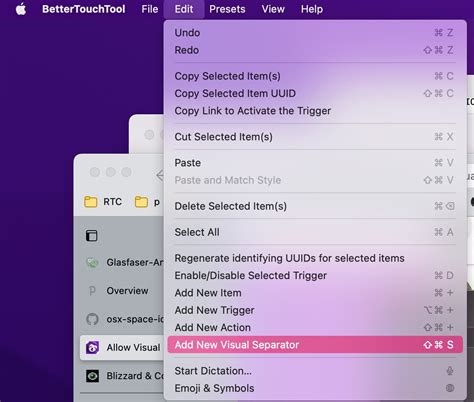 allow visual separators for all input devices feature requests