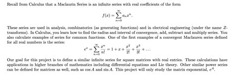 Solved Fx∑n0∞anxn These Series Are Used In Analysis
