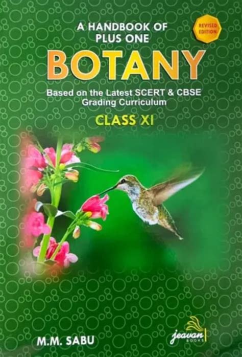 Plus One A Hand Book Of Botany Scert Cbse 1 M M Sabu