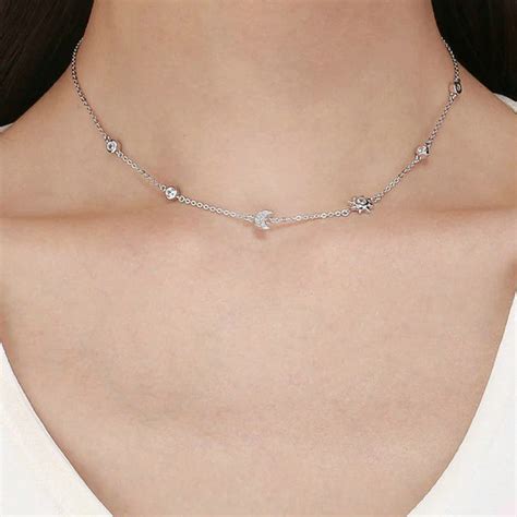 Collier Lune Avec Soleil Et Etoiles Lune Faction
