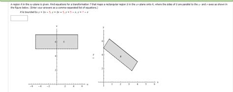 Solved A Region R In The Xy Plane Is Given Find Equations