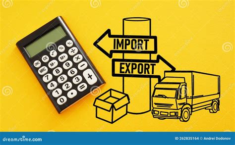Import And Export Are Shown Using The Text Stock Photo Image Of