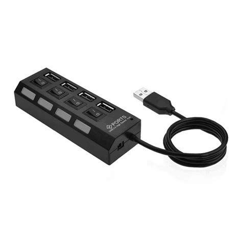 Usb4 Port 2 Splitter With Switch Hub 4 Hole Independent Switch Hub Usb2