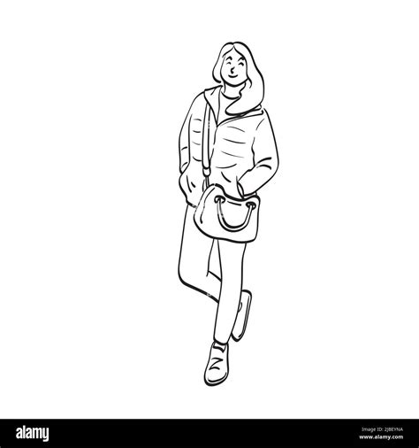 Girl Walking Away Sketch