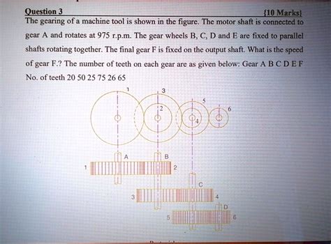 Solved Question 3 10 Marks The Gearing Of A Machine Tool Is Shown In