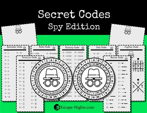 Escape Game Decoder Set Spy Edition Diy Escape Room Secret Codes