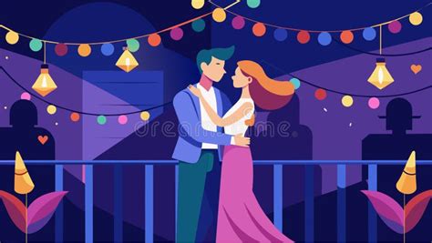 Couples Dancing On Their Balconies As The Mesmerizing Colorful Lights