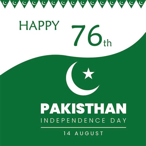 Premium Vector Happy Pakistan Independence Day Design