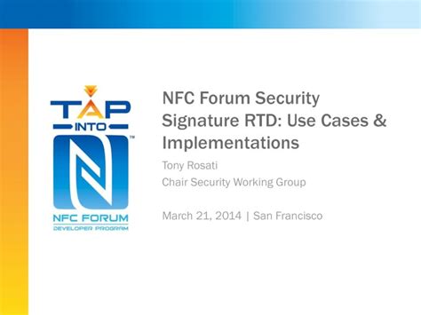 Pdf Nfc Forum Security Signature Rtd Use Cases And Implementationsnfc