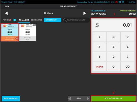 Adjust Tips On SkyTab POS Shift Knowledge