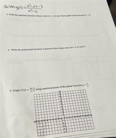 solved given g x x2−4x2−2x−3 3 write the quadmitis