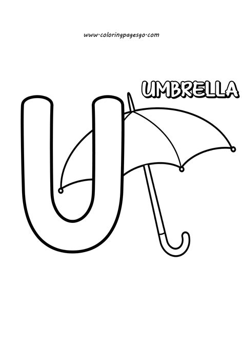 Letter U Coloring Page Printable