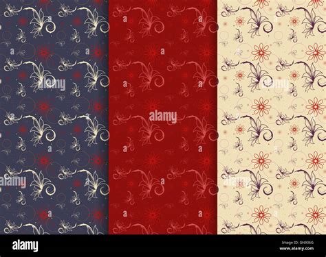 Vector Seamless Patterns Set Stock Vector Image And Art Alamy