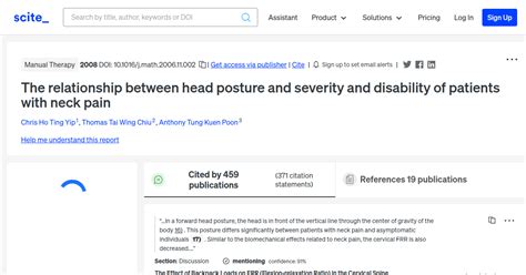 The Relationship Between Head Posture And Severity And Disability Of
