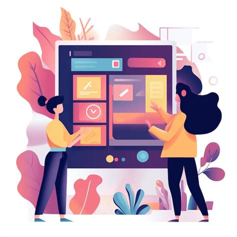 Premium Photo A Team Designing Scalable Ui Elements That Adjust To