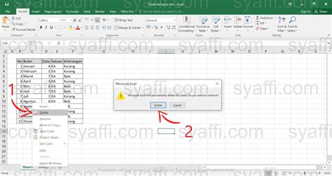 Mengembalikan Sheet Excel Yang Terhapus