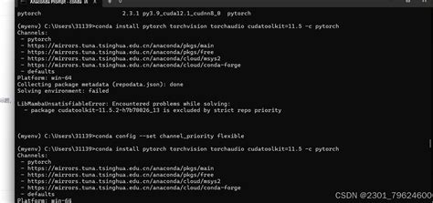 Anacond创建虚拟环境时pytorch库安装失败问题conda 安装pytorch总是失败 Csdn博客