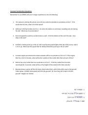 More Constant Acceleration Questions V Docx Constant Acceleration Questions Remember To Use