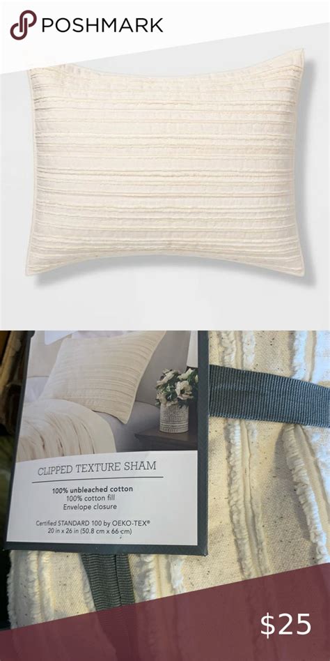Threshold Clipped Texture Quilt Sham Standard Natural Textured Quilt