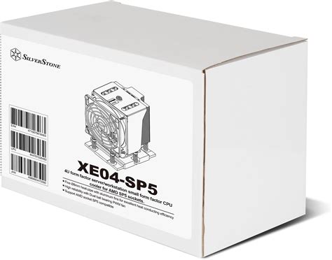 Silverstone Technology Xe04 Sp5 4u Servidorestación De Trabajo Cpu Cooler Para Socket Sp5 Sst