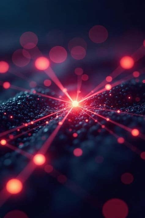 Abstract Digital Network Connecting Glowing Points Structure
