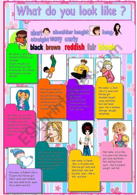 What Do You Look Like ESL Worksheet By Epit