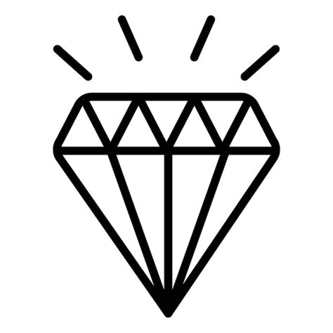 Icône De Diamant Sur Fond Transparent Vecteur Premium