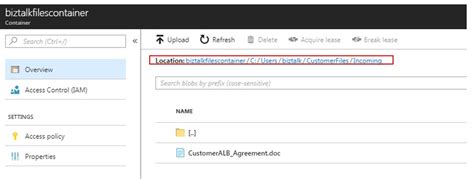 Hybrid Integration Send Files To Azure Blob Storage Container Via Microsoft Biztalk Server