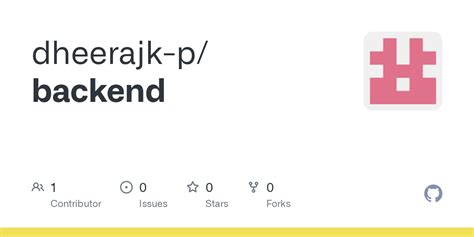 Github Dheerajk Pbackend