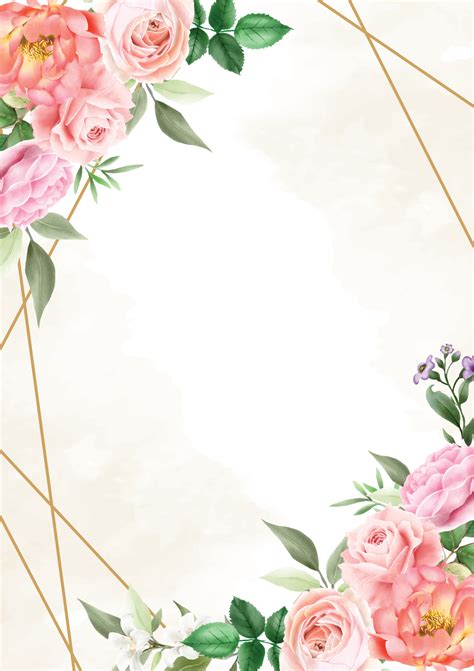 Elegant Floral Wedding Invitation Card 23956913 Png