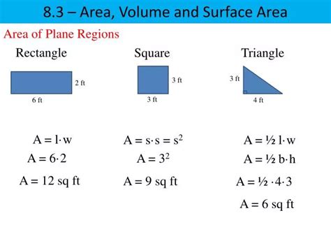 PPT 8 3 Area Volume And Surface Area PowerPoint Presentation ID 2429898