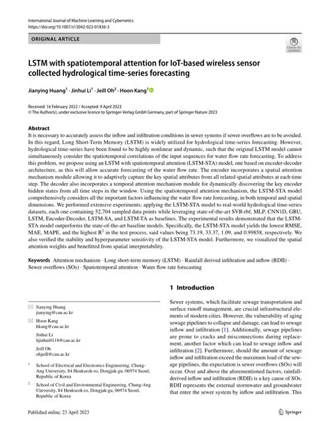 pdf lstm with spatiotemporal attention for iot based wireless sensor